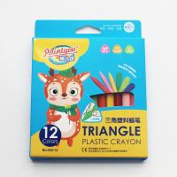 China New design hot sale wholesale plastic triangle crayons for sale