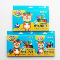 China New design hot sale wholesale plastic triangle crayons for sale