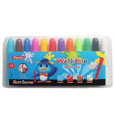 China 12 Colors Naturel Washable Wax Crayon Sourcils With Pastel Water Color for sale