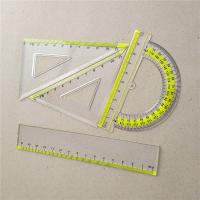 China wholesale two color print plastic 15cm ruler set for sale