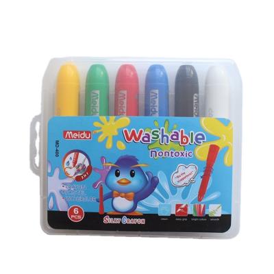 China 6 Colors Art Colorful Crayons Non Toxic Water Soluble Graffiti Pen Draw Crayon Set For Kids for sale