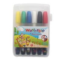 China 6 Colors Washable Non-toxic Crayons For Children Students for sale
