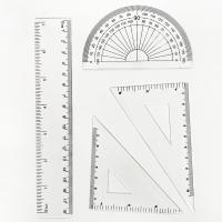 China Wholesale High Quality 4PCS  Stationery Geometry Math Tool  Plastic Muti Size Ruler Set for sale