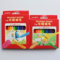 China high quality hot sale non toxic colored erasable crayon set for sale