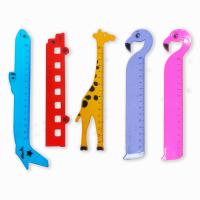 China Wholesale reliable quality customizable purple15CM students gifts flamingo shape plastic ruler for sale