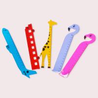 China Wholesale reliable quality customizable purple15CM students gifts flamingo shape plastic ruler for sale
