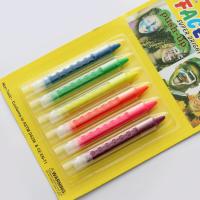 China hot sell wholesale safe face watercolor 6pcs neon color rainbow face paint for sale
