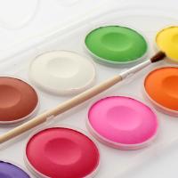 China Jumbo watercolor cakes with wood art brush for sale
