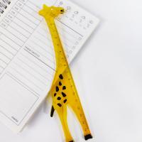 China Wholesale reliable quality OEM student gifts 15CM creative stationery giraffe shape plastic ruler for sale