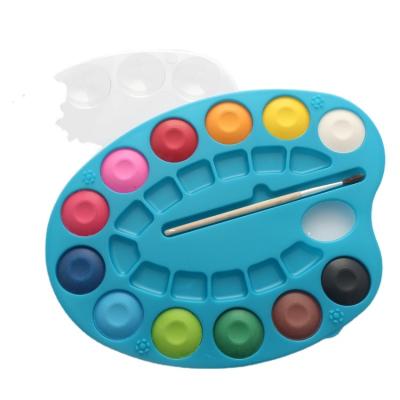 China wholesale kids watercolor painting set 30mm 12 color watercolor set for sale