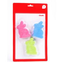 China Stationery shaped chalk 3pcs cute colored shaped safety chalk for kids for sale