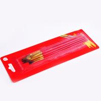 China 5pcs pony hair paint brushes wood drawing watercolor brush set for sale