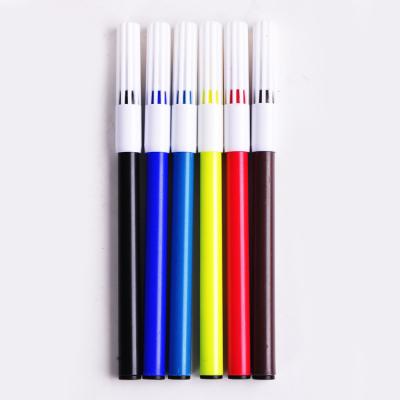 China kids drawing color set 6pcs wholesale watercolor fibre tip pen for sale