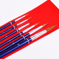 China wholesale goat hair art brush rope package wood artist paint brush for student for sale