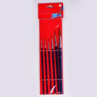 China wholesale goat hair art brush rope package wood artist paint brush for student for sale