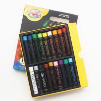 China Multicolor strong covering force round artist oil pastel for sale