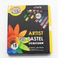 China Multicolor strong covering force round artist oil pastel for sale