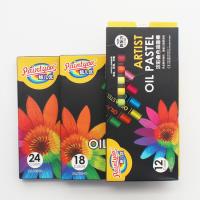 China factory price wholesale colourful round barrel oil pastel chalk set for sale