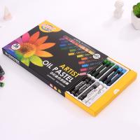 China factory price wholesale colourful round barrel oil pastel chalk set for sale