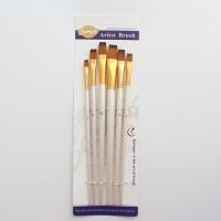 China White Wooden Handle Nylon Wool High Quality Watercolour Art Paint Brush for sale