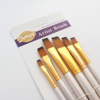 China White Wooden Handle Nylon Wool High Quality Watercolour Art Paint Brush for sale