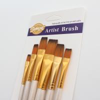 China White Wooden Handle Nylon Wool High Quality Watercolour Art Paint Brush for sale