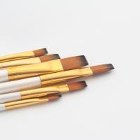 China White Wooden Handle Nylon Wool High Quality Watercolour Art Paint Brush for sale
