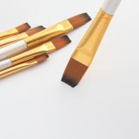 China White Wooden Handle Nylon Wool High Quality Watercolour Art Paint Brush for sale