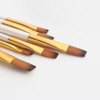 China White Wooden Handle Nylon Wool High Quality Watercolour Art Paint Brush for sale