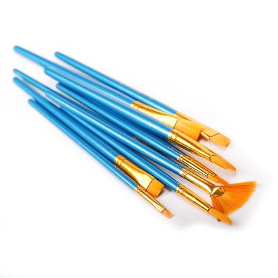 China Flat Head Round Head Pointed Head Art Materials Quality Art Paint Brushes Set for sale