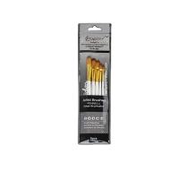 China 5pcs White Handle Colors Good Water Absorption Nylon Tip Professional Paint Brush Painting for sale