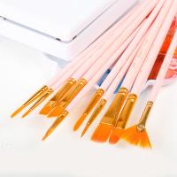 China 4pcs Preferably Nylon Tip Uniform Stroke Wooden Brush Price Kids Paint Brushes for sale