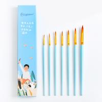 China Nylon Wool Nickel Copper Tube Watercolor Oil Painting Brushes Acrylic Paint Brush For Kids for sale