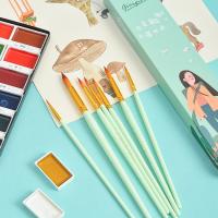 China Nylon Wool Nickel Copper Tube Watercolor Oil Painting Brushes Acrylic Paint Brush For Kids for sale
