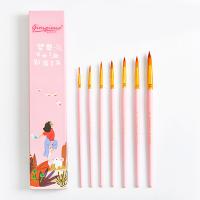 China Nylon Wool Nickel Copper Tube Watercolor Oil Painting Brushes Acrylic Paint Brush For Kids for sale