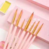 China Nylon Wool Nickel Copper Tube Watercolor Oil Painting Brushes Acrylic Paint Brush For Kids for sale