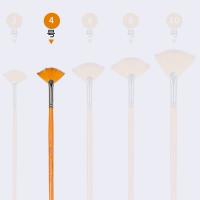 China Fan-shaped Nylon Wool Soft Elastic Art Brush Set Paint Brushes For Acrylic Painting for sale