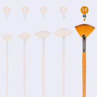 China Fan-shaped Nylon Wool Soft Elastic Art Brush Set Paint Brushes For Acrylic Painting for sale