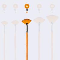 China Fan-shaped Nylon Wool Soft Elastic Art Brush Set Paint Brushes For Acrylic Painting for sale