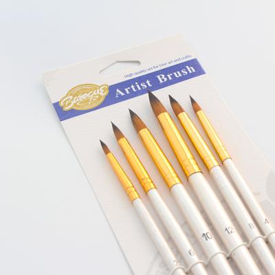 China Premium Professional Wholesale Wooden Handle Water Color Soft Paint Brush for sale