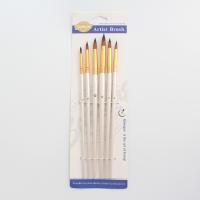 China Premium Professional Wholesale Wooden Handle Water Color Soft Paint Brush for sale