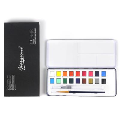 China 18 Colours Colorful Art Painting Water Colors Set Brands Watercolor Paint for sale