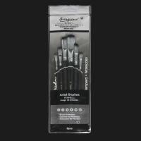 China Wholesale Free Style High Quality OEM Wooden Handle Artist Acrylic Paint Brush for sale