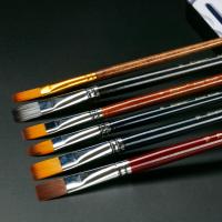 China Wholesale Free Style High Quality OEM Wooden Handle Artist Acrylic Paint Brush for sale