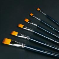 China Wholesale Free Style High Quality OEM Wooden Handle Artist Acrylic Paint Brush for sale