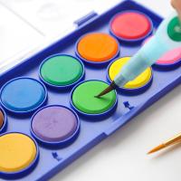 China 12 Colours Easy Dissolve Oem Acrylic Paint Set Student Grade Watercolor Set for sale