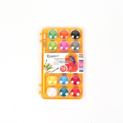 China 18 colours artist semi moist superior solid watercolor set watercolour set watercolors paint for sale