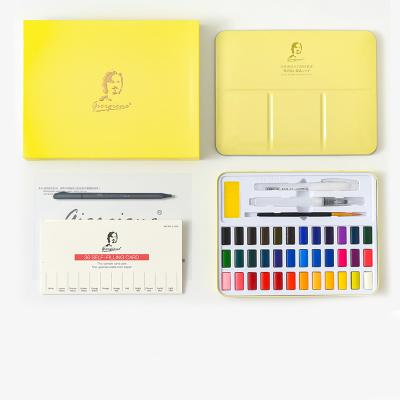 China 36 Color Paint Set Pen Solid Watercolor Paints Set For Drawing Pi Watercolor Paint Palette for sale