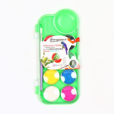 China 8 Color High Quality Wear Well Mini Milk Watercolor Paint Set for sale