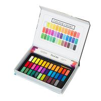 China 36 Colours White Pigment Professional School Pigment Watercolor Paint Set Pan With Tap Brush Watercolor Paper Line Marker for sale